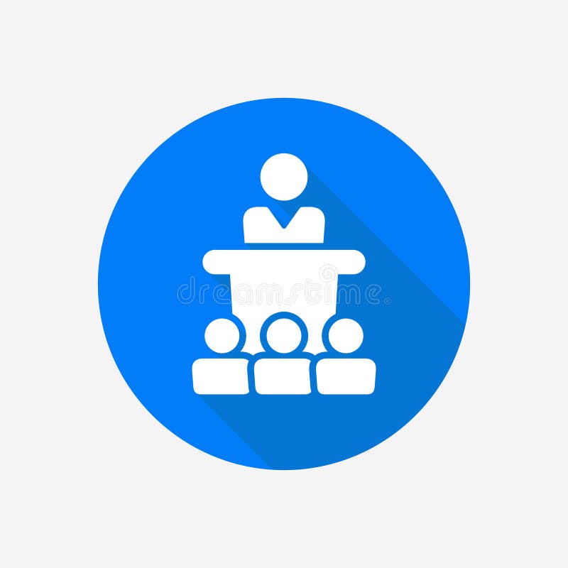 Speaker Icon. Orator Speaking Flat Style Vector Icon. Stock Vector ...