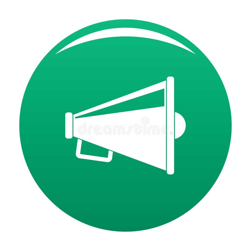 Speaker icon vector green stock vector. Illustration of audio - 131182862