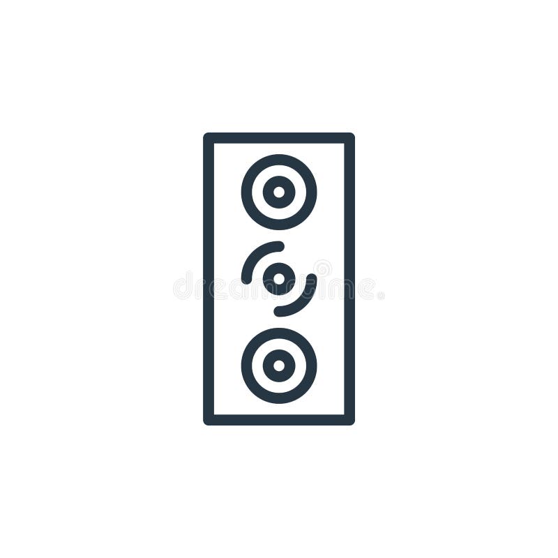 Speaker Icon Vector from Computer Hardware Concept. Thin Line ...