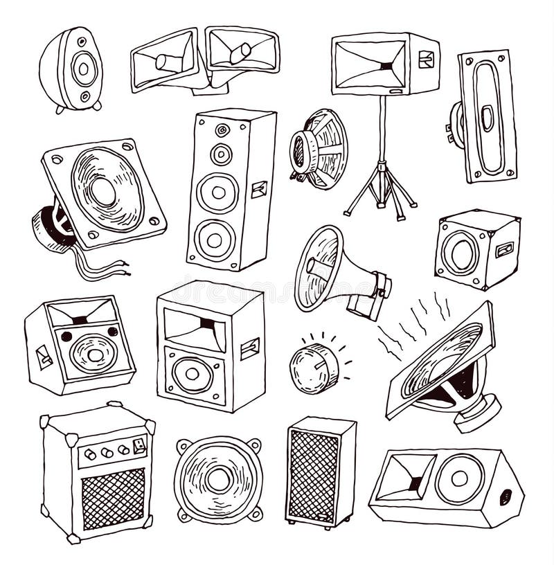 Speaker Icon. Vector Illustration. Stock Vector - Illustration of ...
