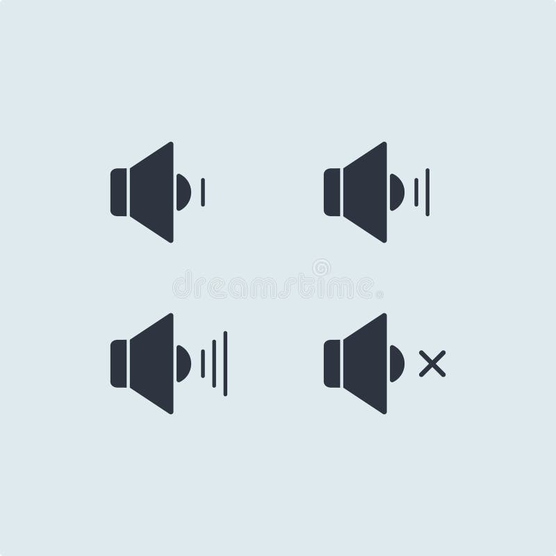 Speaker Icon. Volume Set Icon in Flat Style. Vector Symbols Stock ...