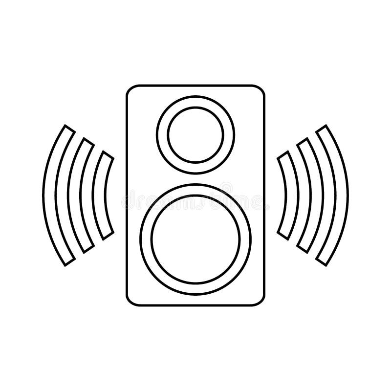 Speaker icon on white stock illustration. Illustration of isolated ...