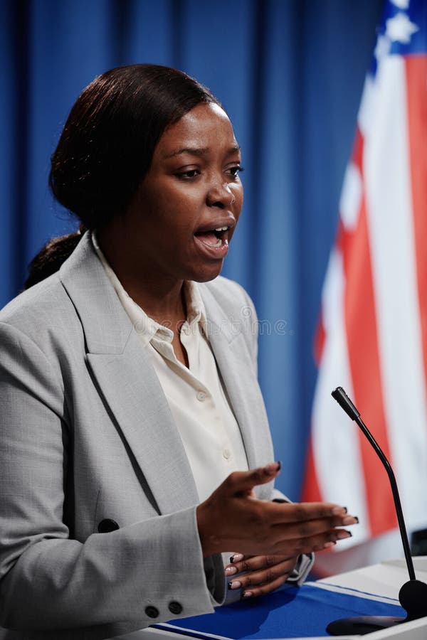 Speaker Looking at Public during Report Stock Photo - Image of election ...