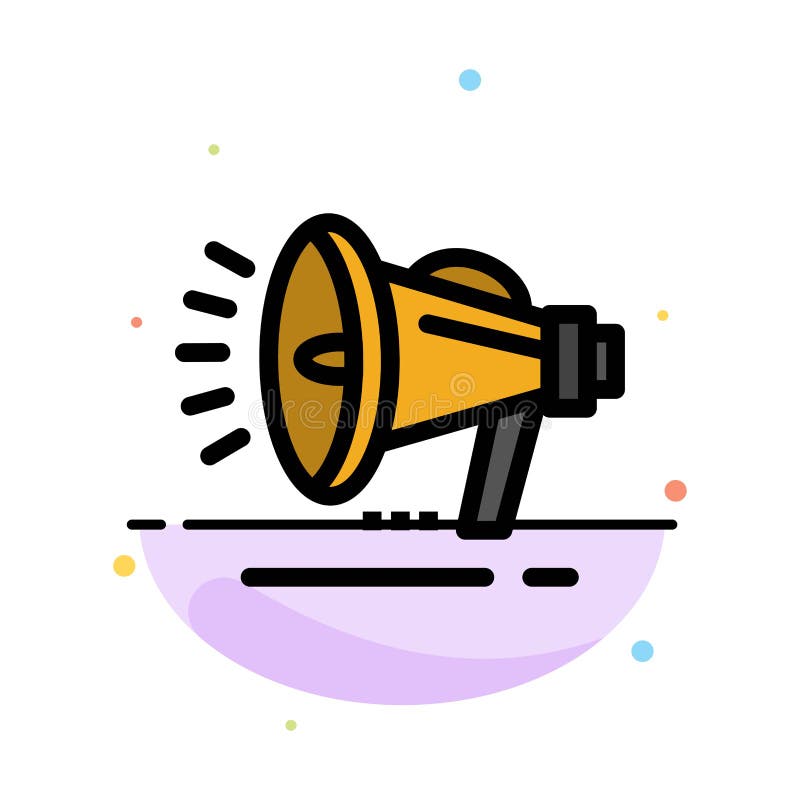 Speaker, Loudspeaker, Voice, Announcement Abstract Flat Color Icon ...