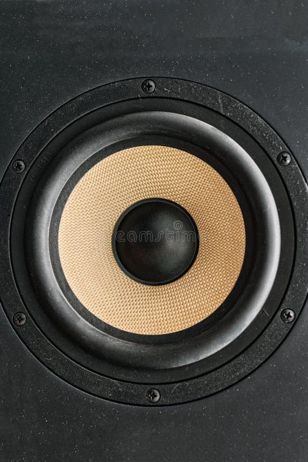 Speaker Loudspeaker with Yellow Diffuser Stock Photo - Image of ...