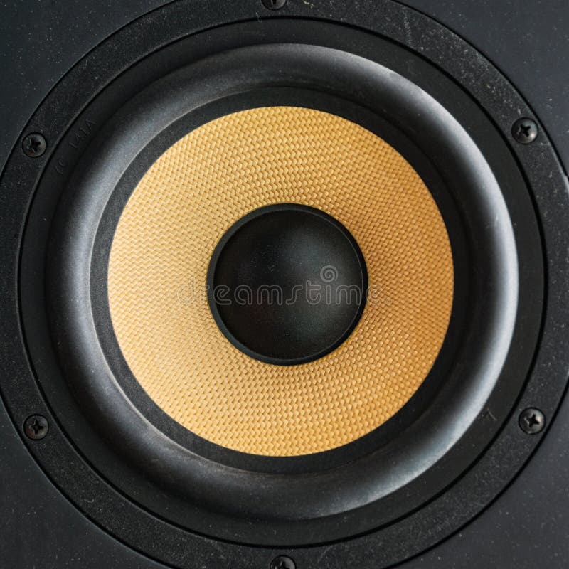 Speaker Loudspeaker with Yellow Diffuser Stock Photo - Image of ...