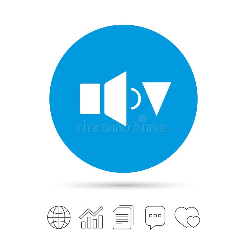 Speaker Low Volume Sign Icon Sound Symbol Stock Illustrations – 320 ...