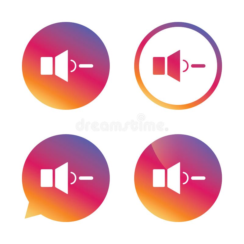 Speaker Low Volume Sign Icon. Sound Symbol Stock Illustration ...