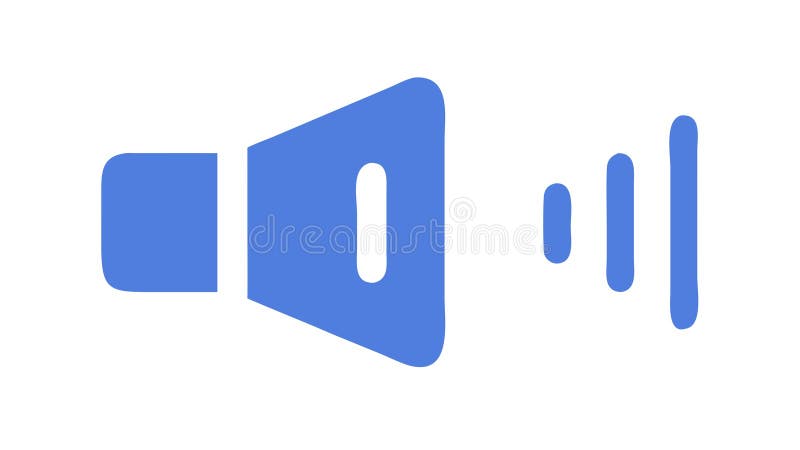 Speaker with Medium Sound Waves Icon, Audio Output Vector, Vector ...