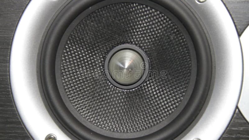 The Speaker Membrane in the Sound Column while Playing Music Stock ...