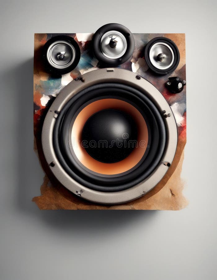 Speaker Mouth Audio Art Screaming Collage Stock Image - Image of ...