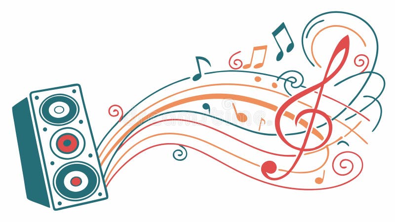 Speaker, Music, Waves, Geometric Pattern, Vector Design Generative AI ...