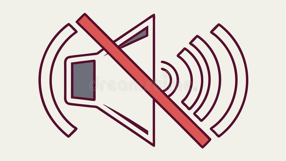 Speaker with Mute Symbol, Silent Mode and Audio Control Icon Vector ...