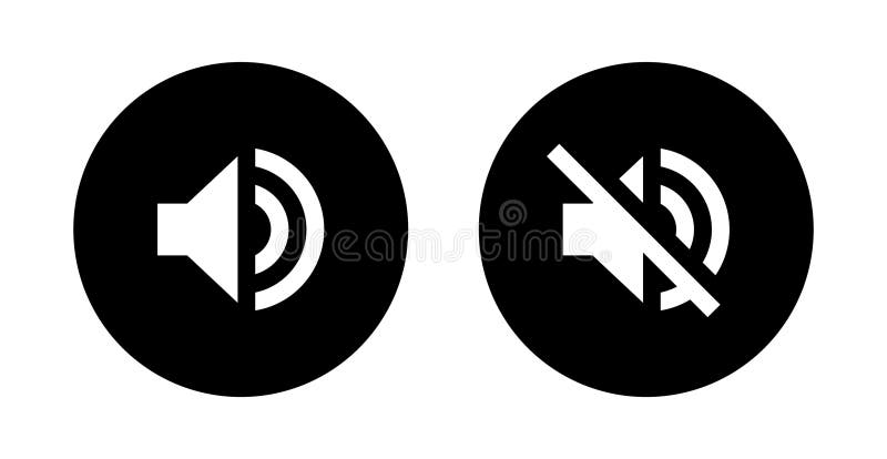 Speaker and Mute Volume Icon Vector in Flat Style Stock Vector ...