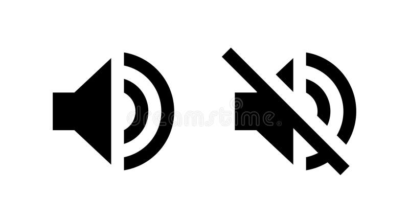 Speaker and Mute Volume Icon Vector in Trendy Style Stock Vector - Illustration of element, mute ...