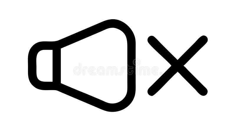 Speaker Muted Icon Vector Graphic Illustration, Volume Off Symbol ...