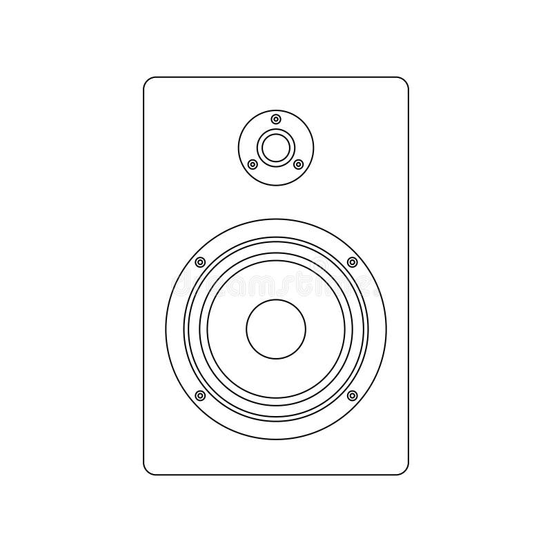 Speaker outline icon stock vector. Illustration of holding - 92602967
