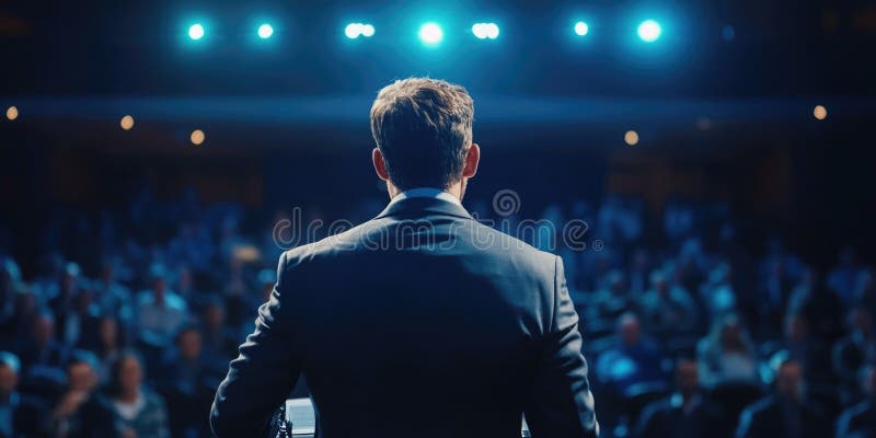 Speaker at Podium stock image. Image of lecture, seminar - 362632977