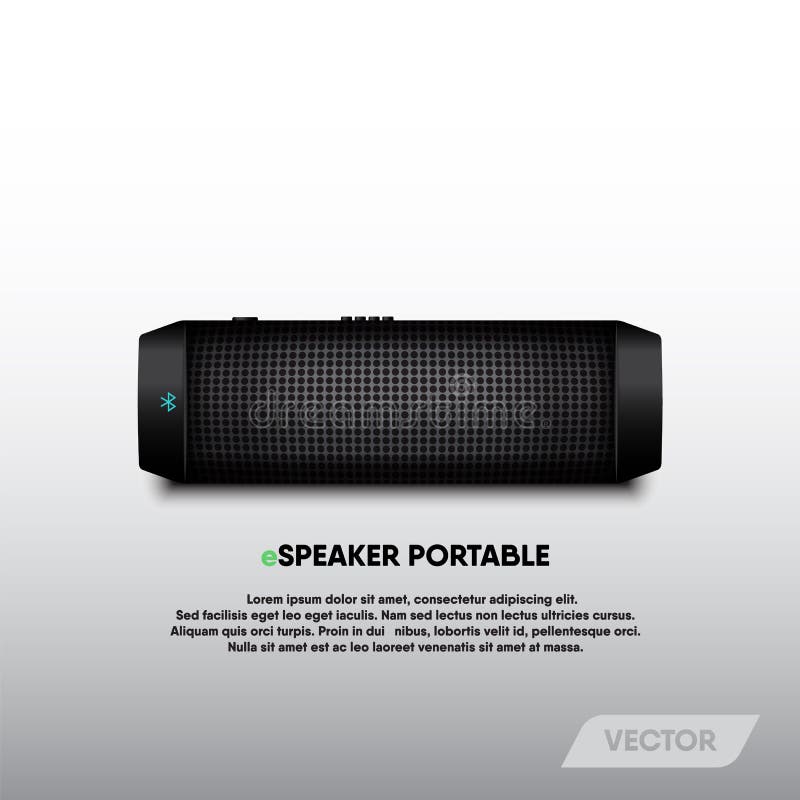 Speaker Portable and Stereo Sound, Vector Stock Illustration ...