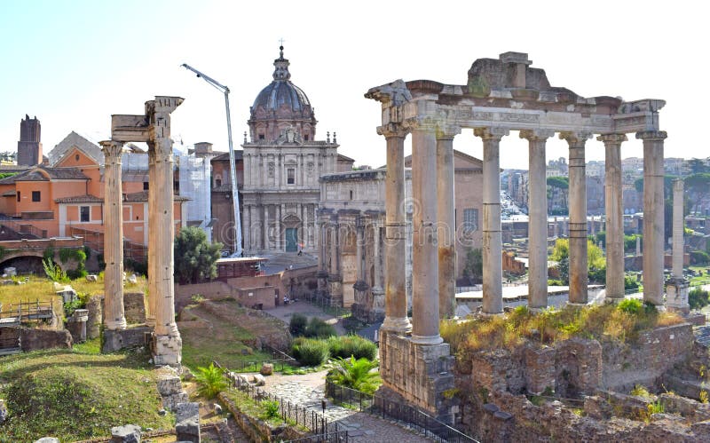 Speaker`s Forum, Roman Forum in Rome Stock Image - Image of beaver ...