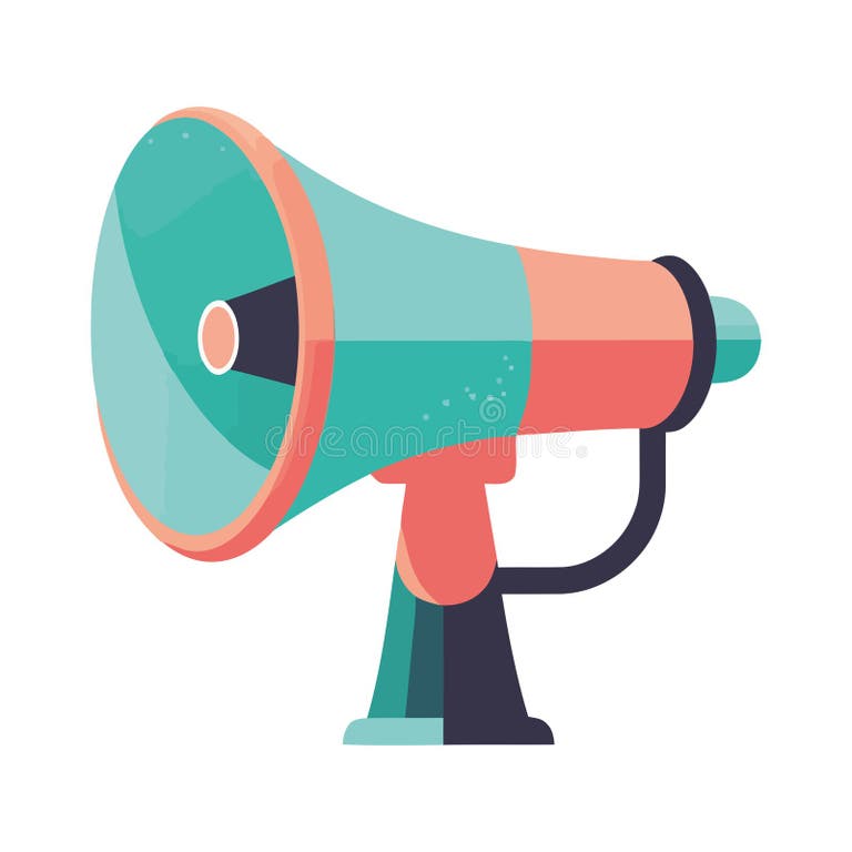 Speaker Shouting Message through Megaphone for Advertisement Stock ...