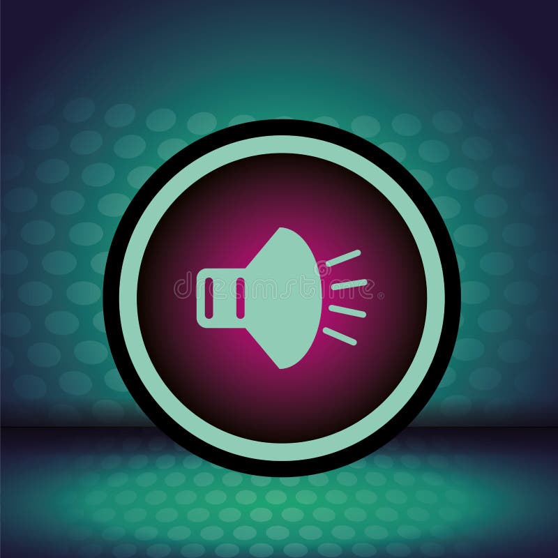 Speaker sign icon stock vector. Illustration of attention - 148226287