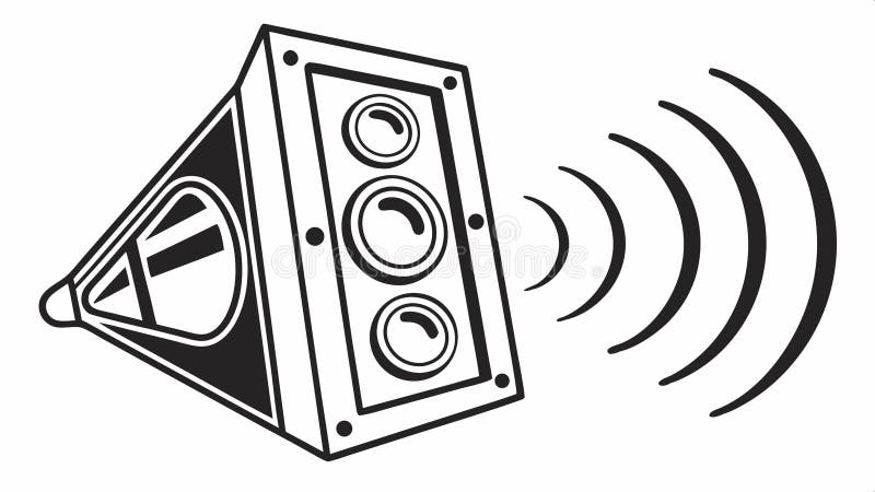 Speaker with Sound Waves, Audio and Music Icon Vector Design Generative ...