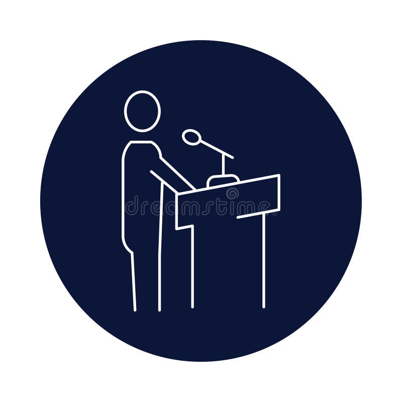 Speaker, Speech, Man, Leader, Speaker Icon Stock Vector - Illustration ...