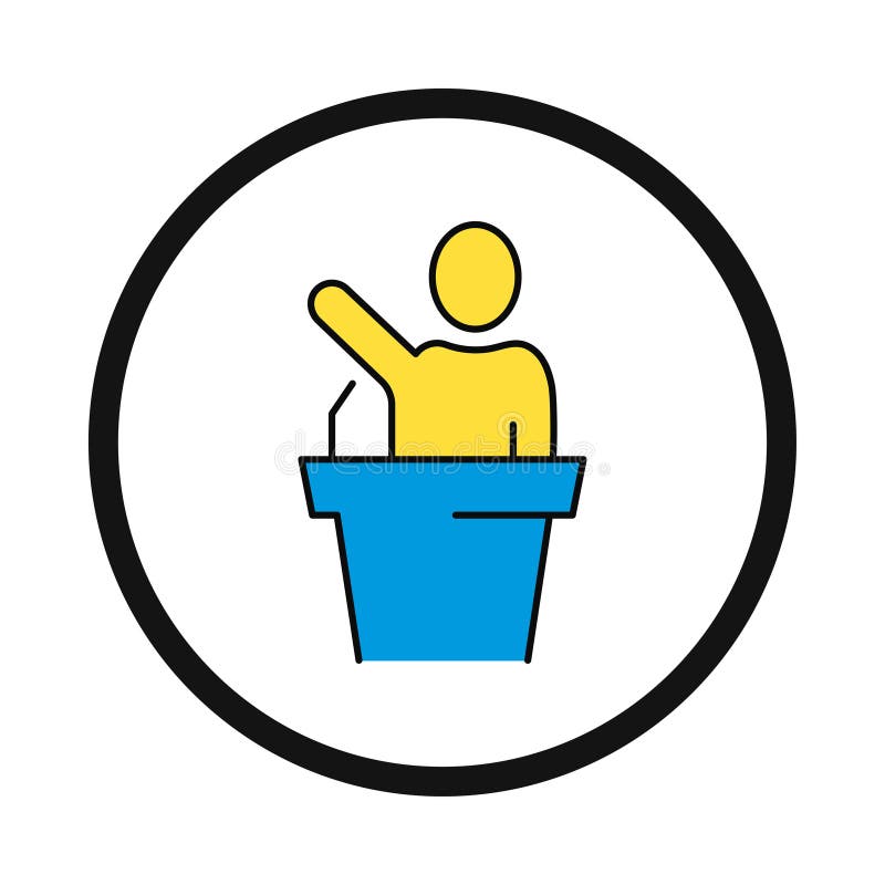 Speaker, Speech, Man, Leader, Speaker Icon Stock Vector - Illustration ...