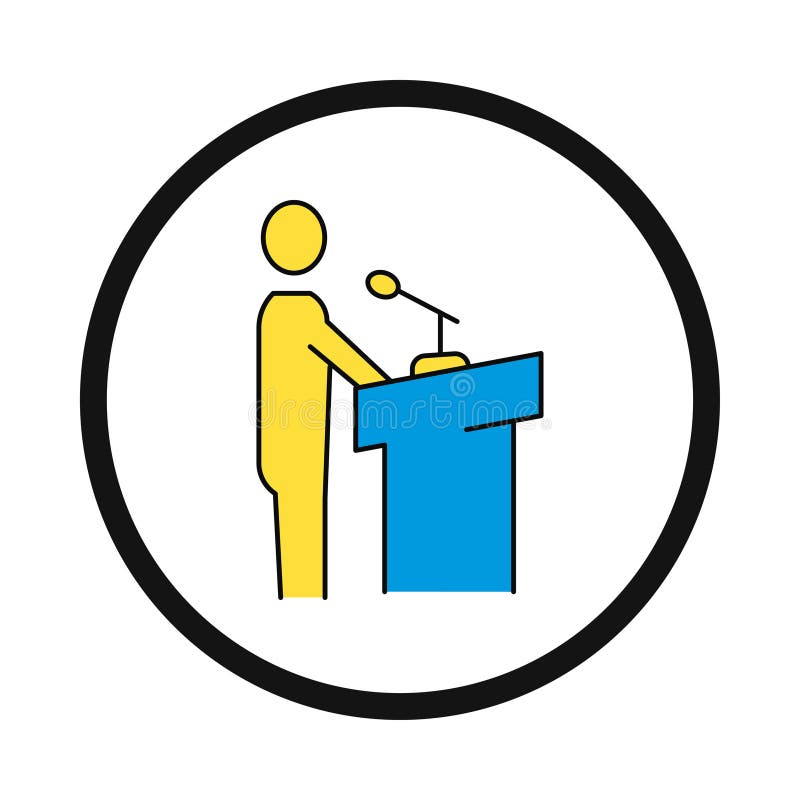 Speaker, Speech, Man, Leader, Speaker Icon Stock Vector - Illustration ...