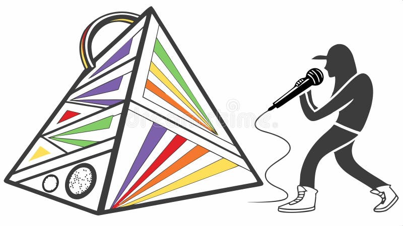 Speaker on Stage Singing, Live Performance and Music Event Vector ...