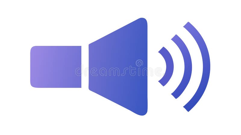 Speaker with Strong Sound Waves Icon, High Volume Vector, Vector Design ...