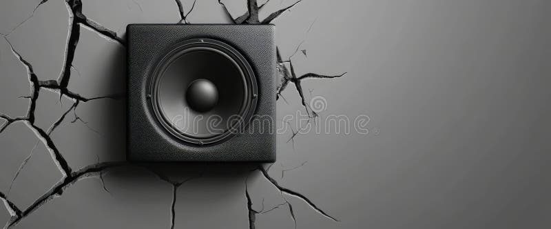 A Speaker is Successfully Breaking through a Solid Black Wall Stock ...