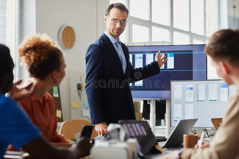 Speaker Talking about New Technology in it Stock Image - Image of ...