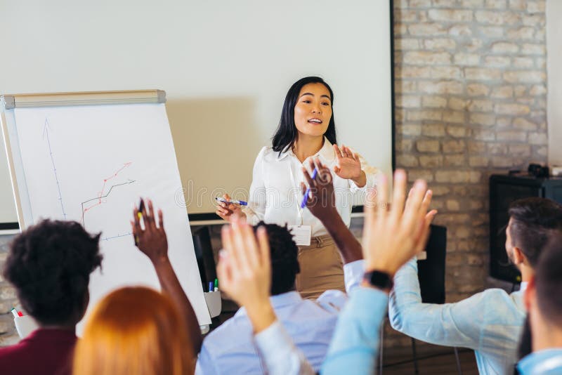 Speaker Talking in Seminar with Many of Audiences Stock Photo - Image ...