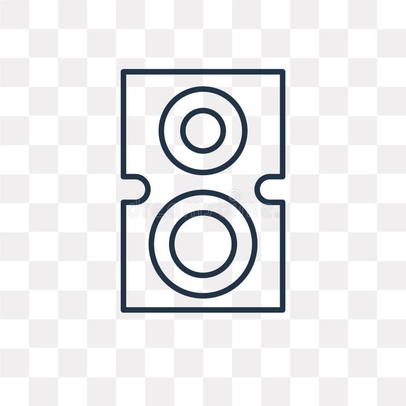 Big Speaker Vector Icon Isolated on Transparent Background, Line Stock ...