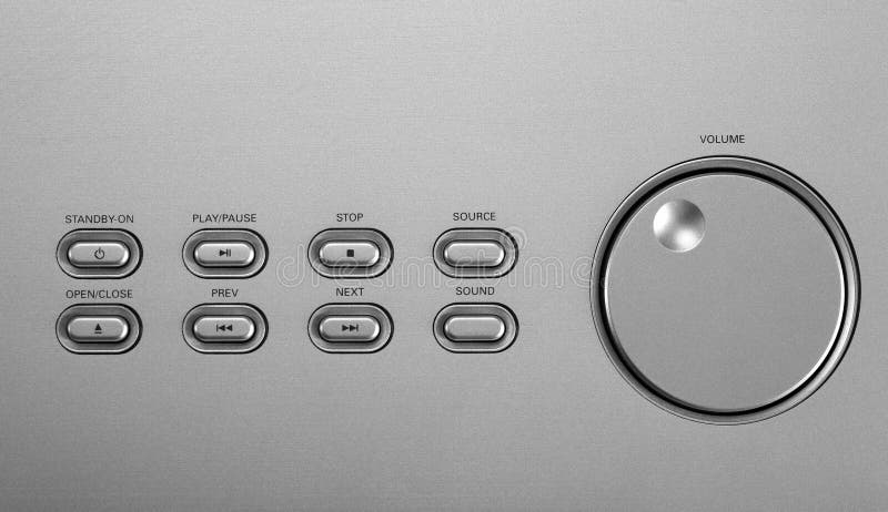 Speaker volume control w stock image. Image of stop, player - 4609661