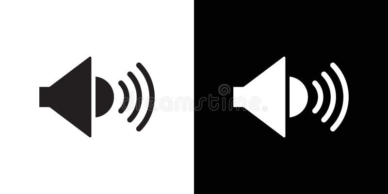Speaker Volume Icon Vector Flat Thin Line Illustration Stock ...