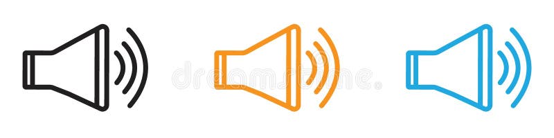 Speaker Volume Icon Vector Logo Set Collection for Web App Ui Stock ...