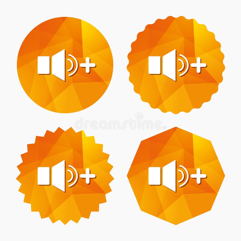 Speaker Volume Louder Sign Icon. Sound Symbol Stock Vector ...
