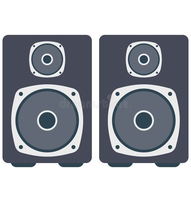 Speaker, Woofer Vector Icon that Can Be Easily Modified or Edit Stock ...