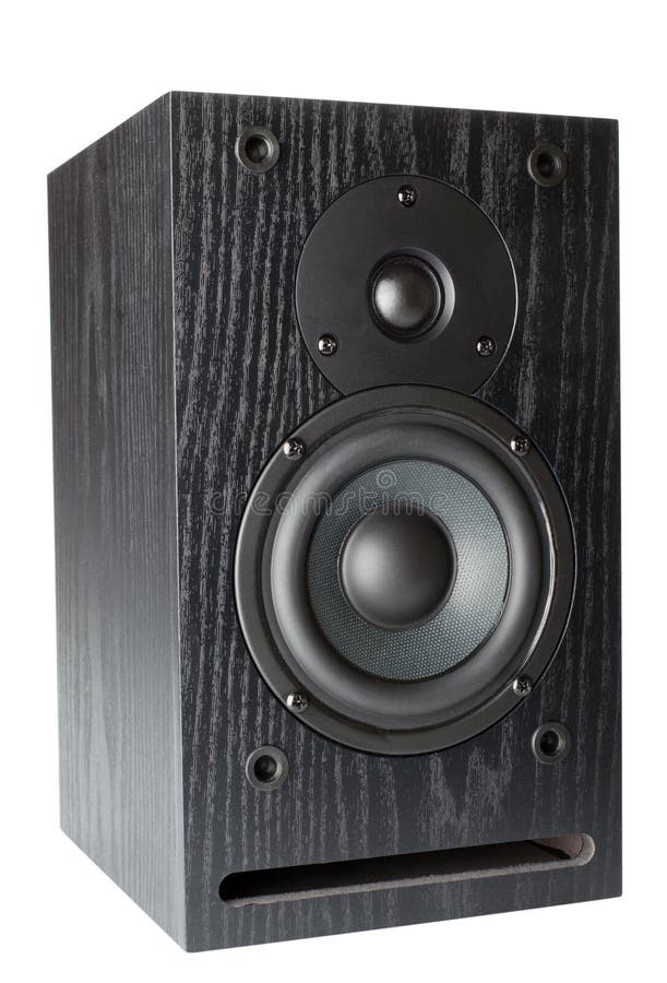 Large Audio Speakers on White Background Stock Image - Image of musical ...