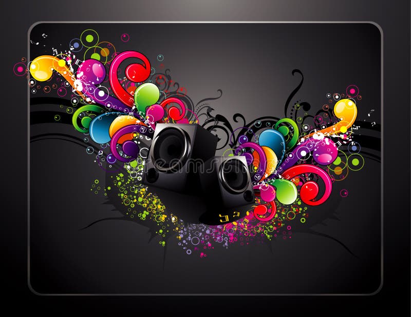 Speakers Abstract Illustration Stock Vector - Illustration of dark ...