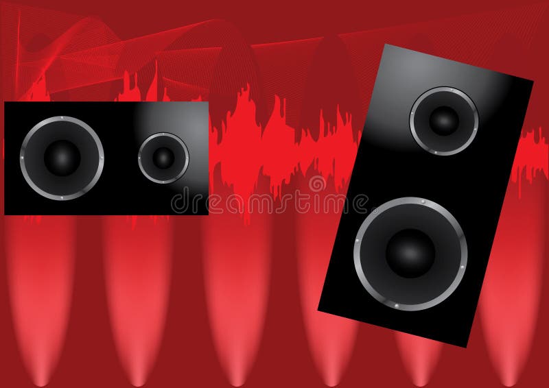 Speakers abstract poster stock vector. Illustration of sound - 11597694