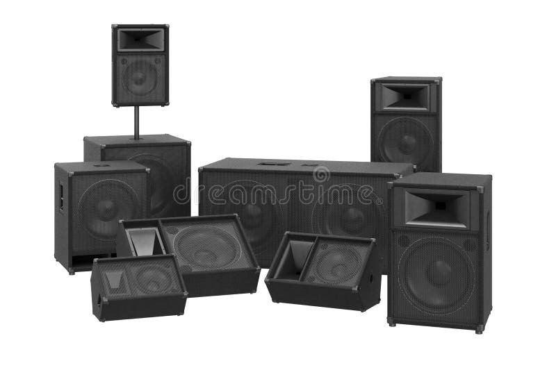 Speakers audio loud system stock illustration. Illustration of modern ...