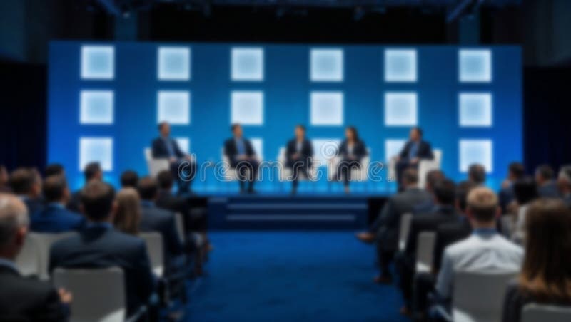 Speakers Discussing during Panel Session at Business Conference Stock ...