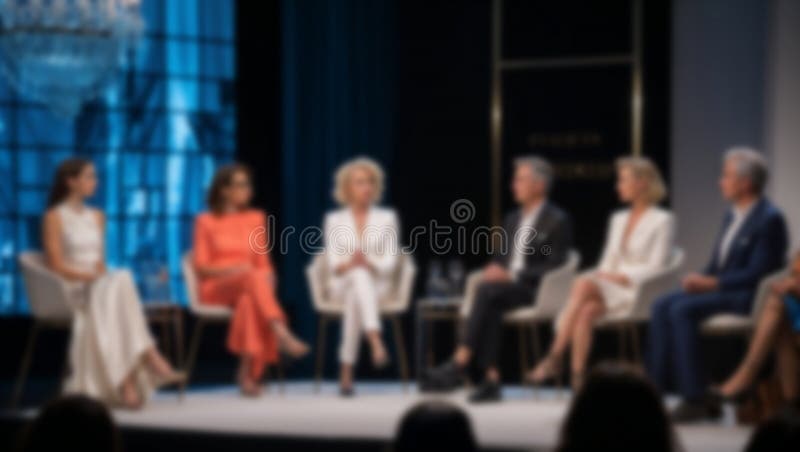 Speakers Discussing during Panel Session at Conference Stock ...