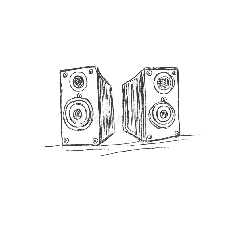 Speakers, Sketch, Vector, Illustration Stock Vector - Image: 63234939