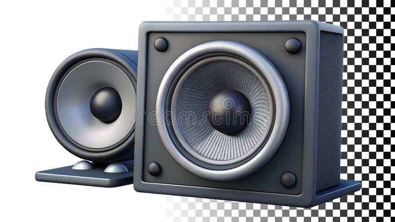 Speakers and Sound Waves, Showcasing Audio Equipment and Music ...