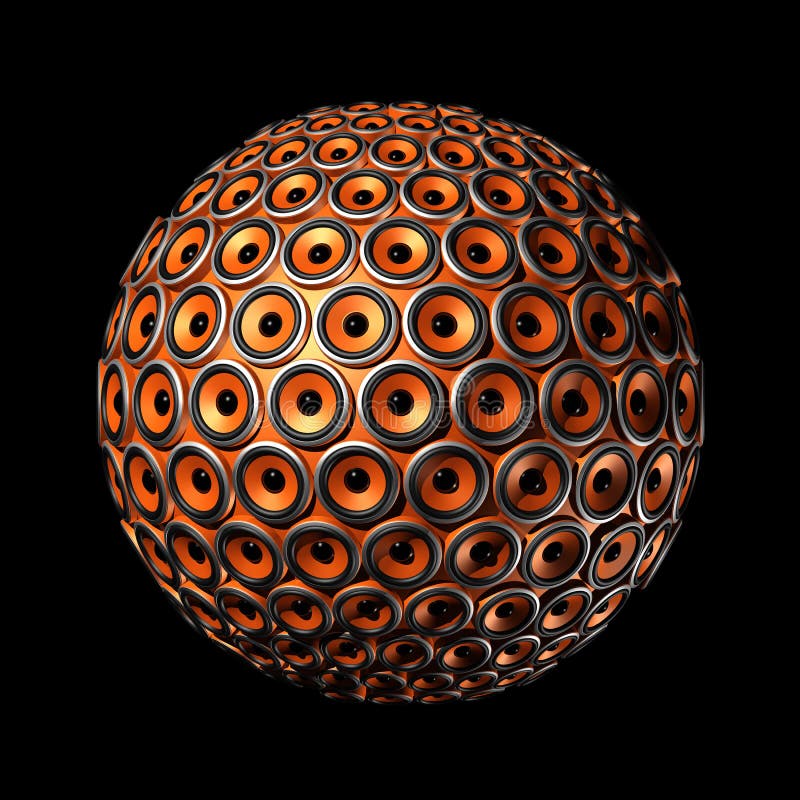 Speakers sphere stock illustration. Illustration of stereo - 12091441
